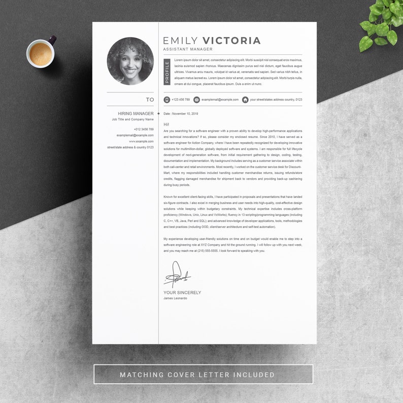 Modern Resume/cv Template for Word Apple Pages Resume/cv Template With ...