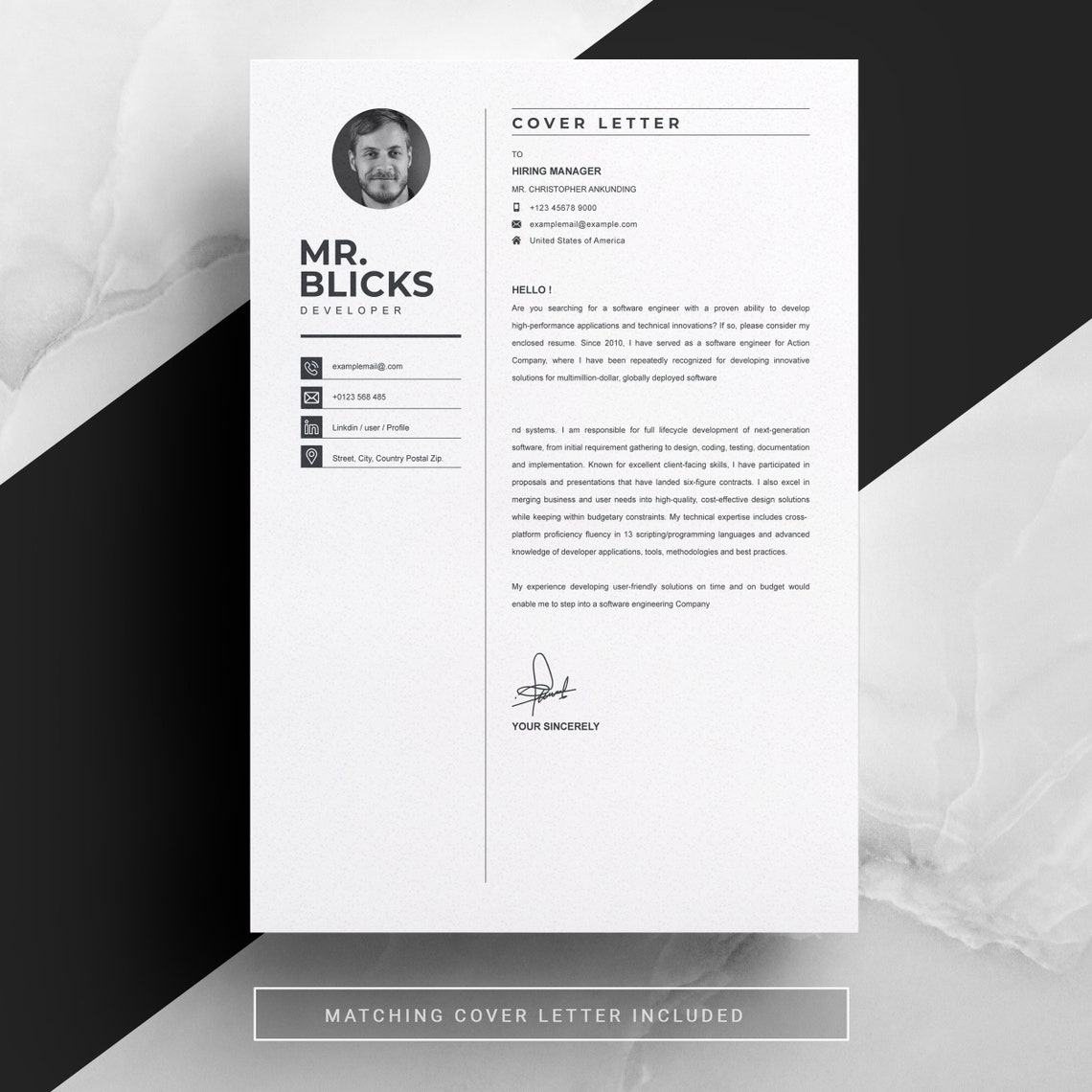 Resume Format 2021 New Resume Template Instant Download CV - Etsy