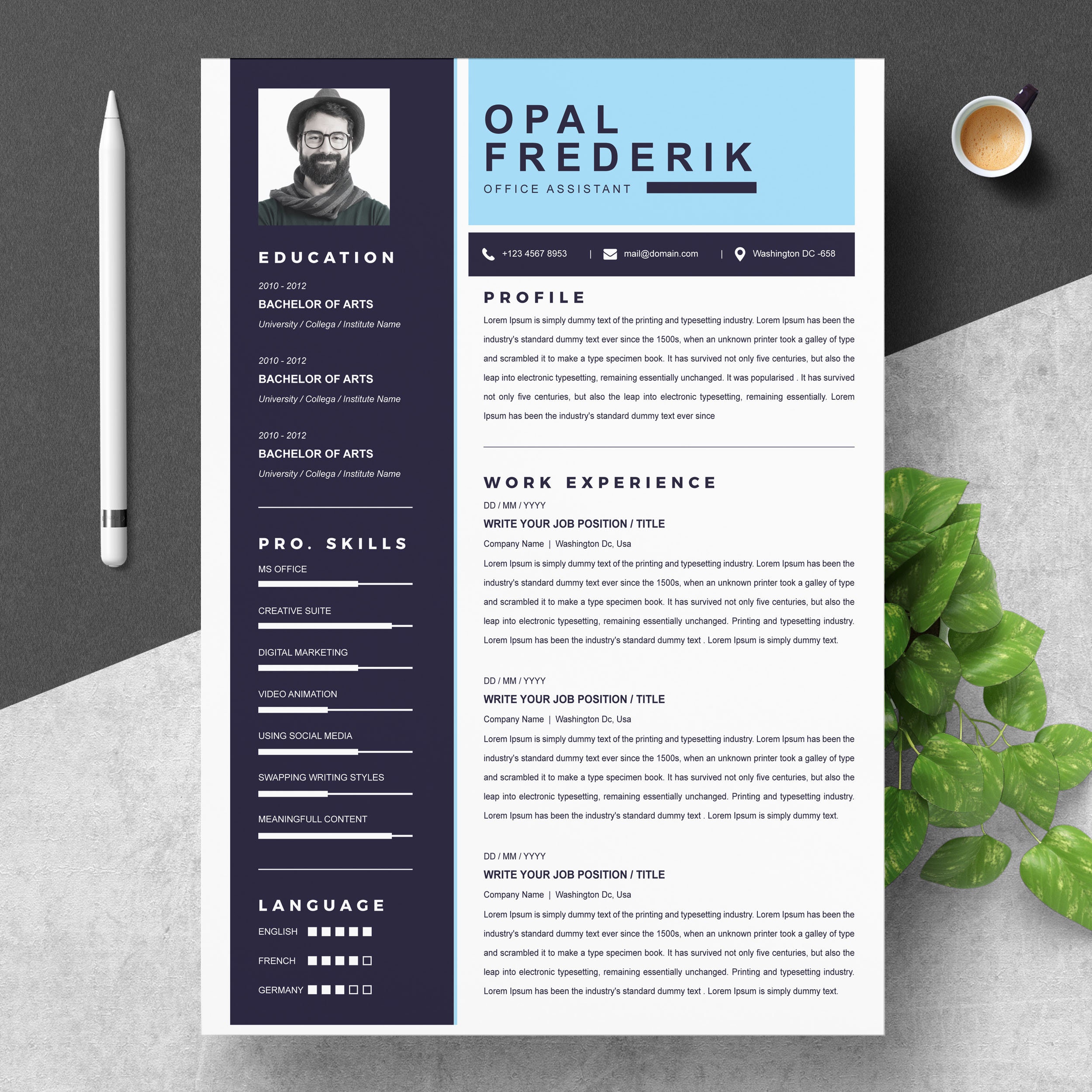 Creative Resume Modern Resume Template Cover Letter, Word, Mac,a4, CV ...