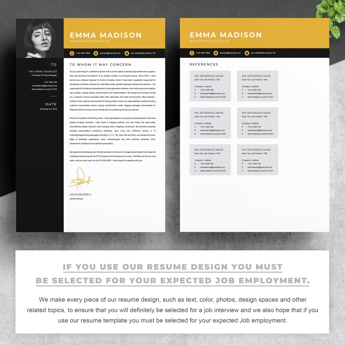 Modern Resume/cv Template for Word Apple Pages Resume/cv Template With ...