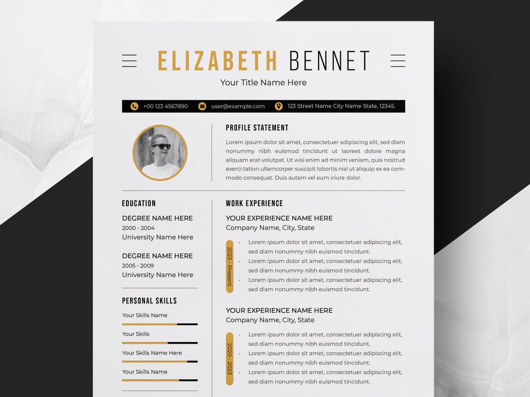 Modern Resume Cover, CV Folder Organizer, Job Interview Portfolio ...