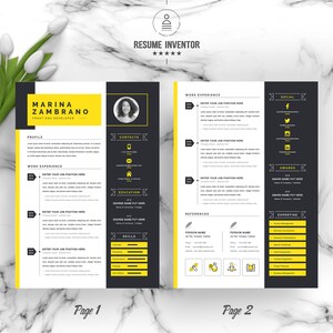 Minimalist Clean Resume / CV Template for Web Developer - Etsy