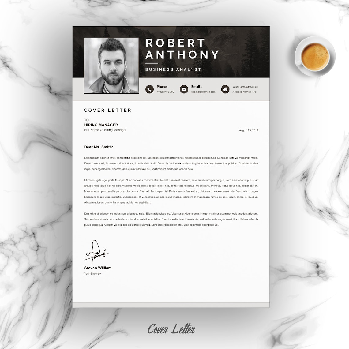 Creative Resume Modern Resume Template Cover Letter, Word, Mac,a4, CV ...