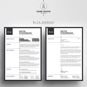 2 Pages Clean Resume Template | Simple & Basic Professional Resume ...