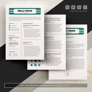 Customizable Cover Letter, Matching Resume Set, Job Application Package ...