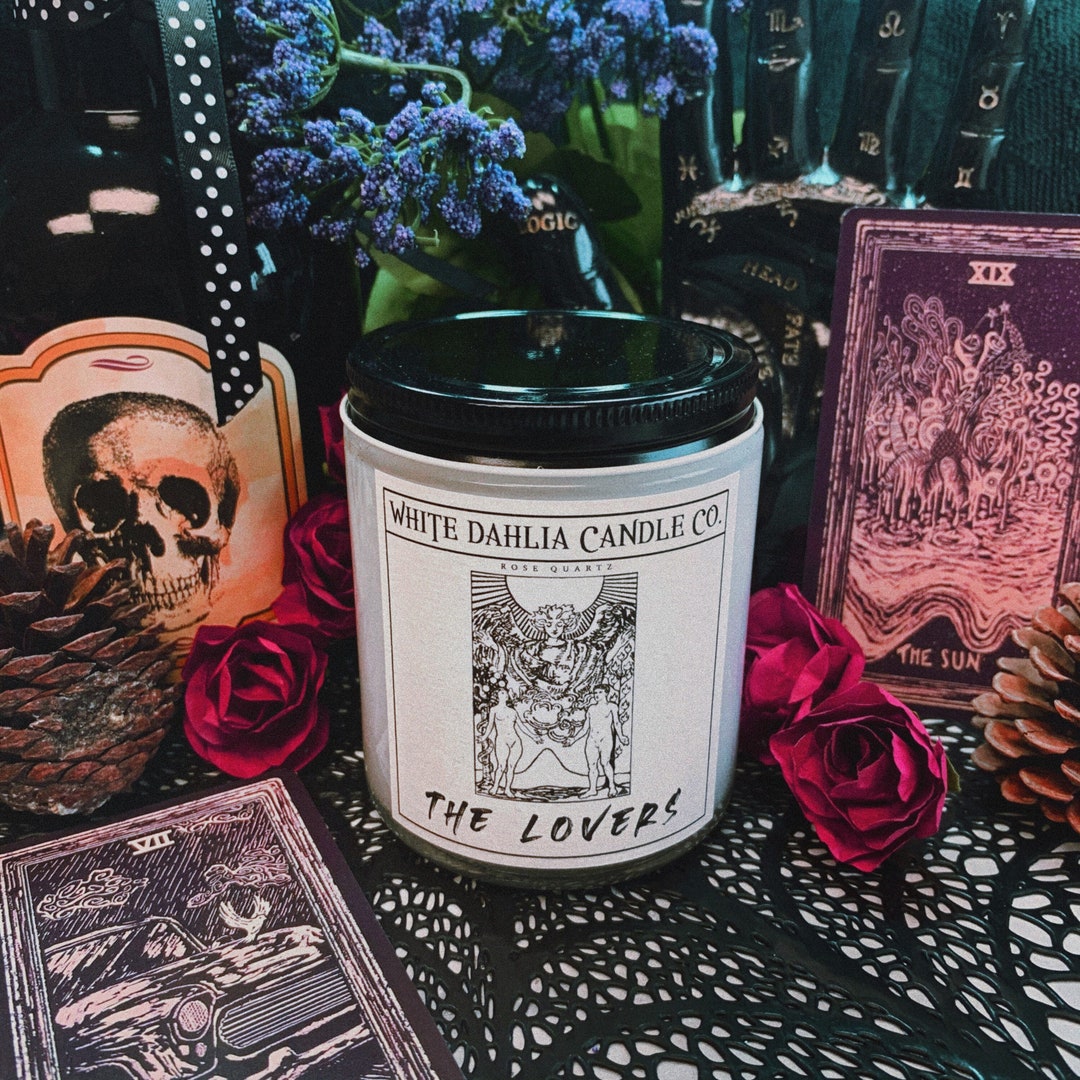 Tarot Candle | Crystal Candle | Homemade Soy Candles | 8oz | Oracle ...