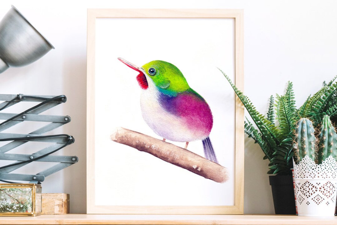 Bird Poster. Bird Print. Bird Watercolor. Bird Painting. Bird Decor ...