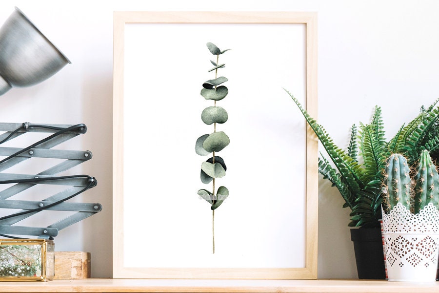 Eucalyptus Poster. Eucalyptus Print. Plant Watercolor. Plant - Etsy