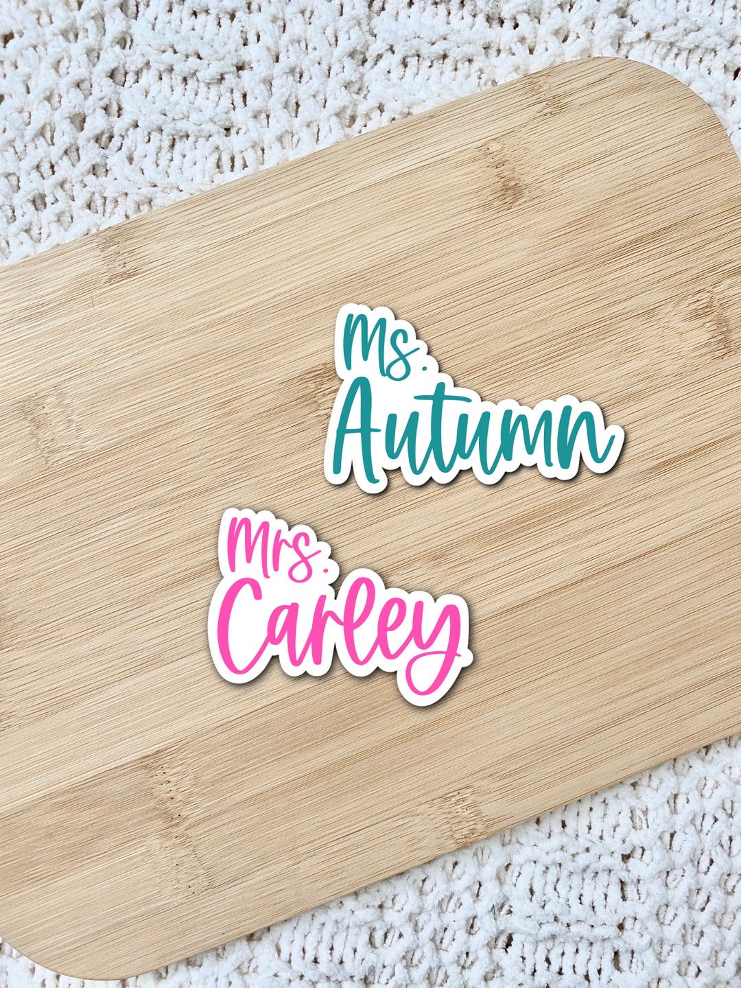 Customized Last Name Sticker, Personalized Name Sticker, Teacher Name ...