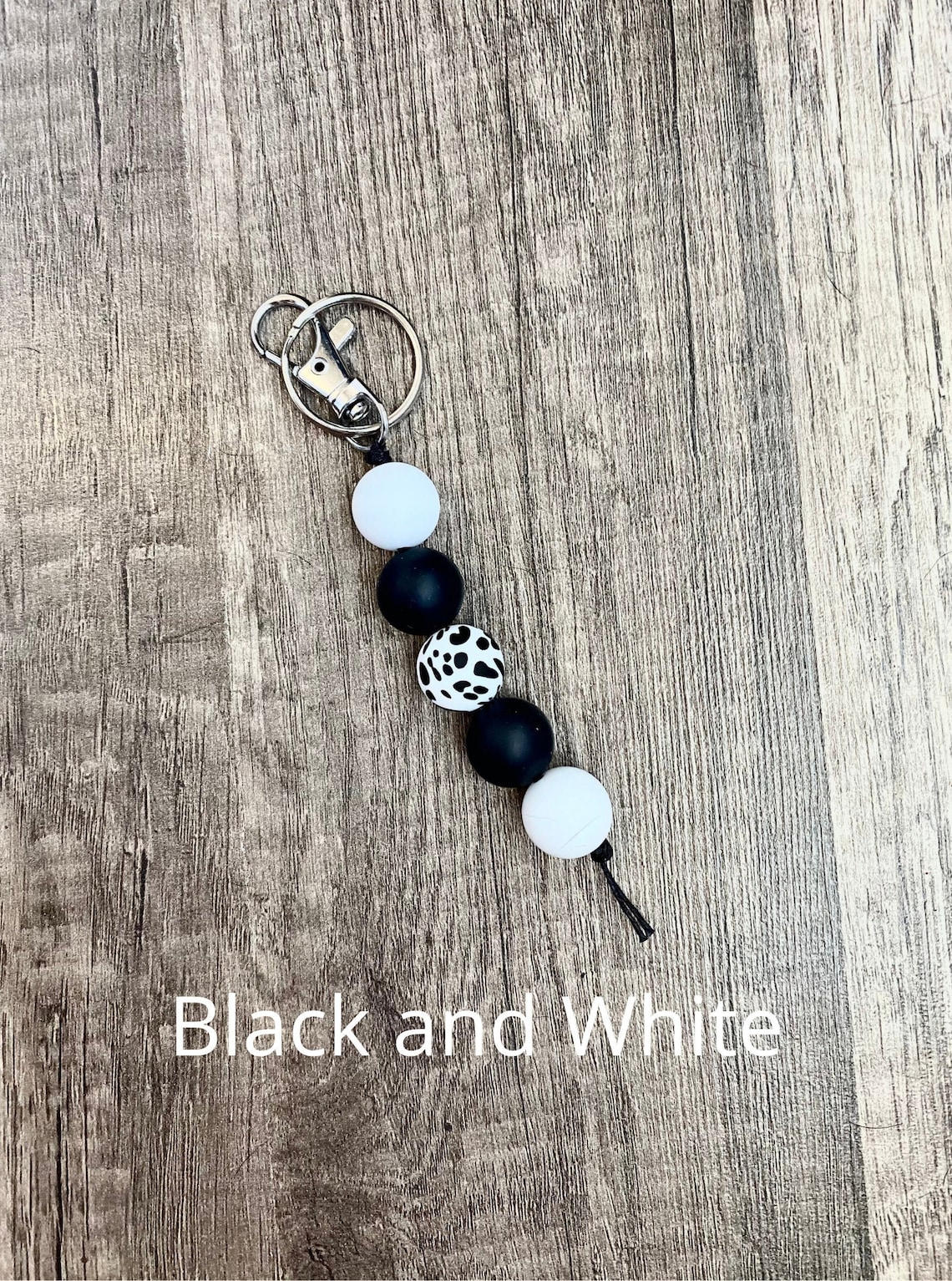 Silicone Bead Keychain Beaded Keychain Keychain | Etsy