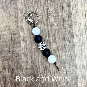 Silicone Bead Keychain, Beaded Keychain, Keychain - Etsy