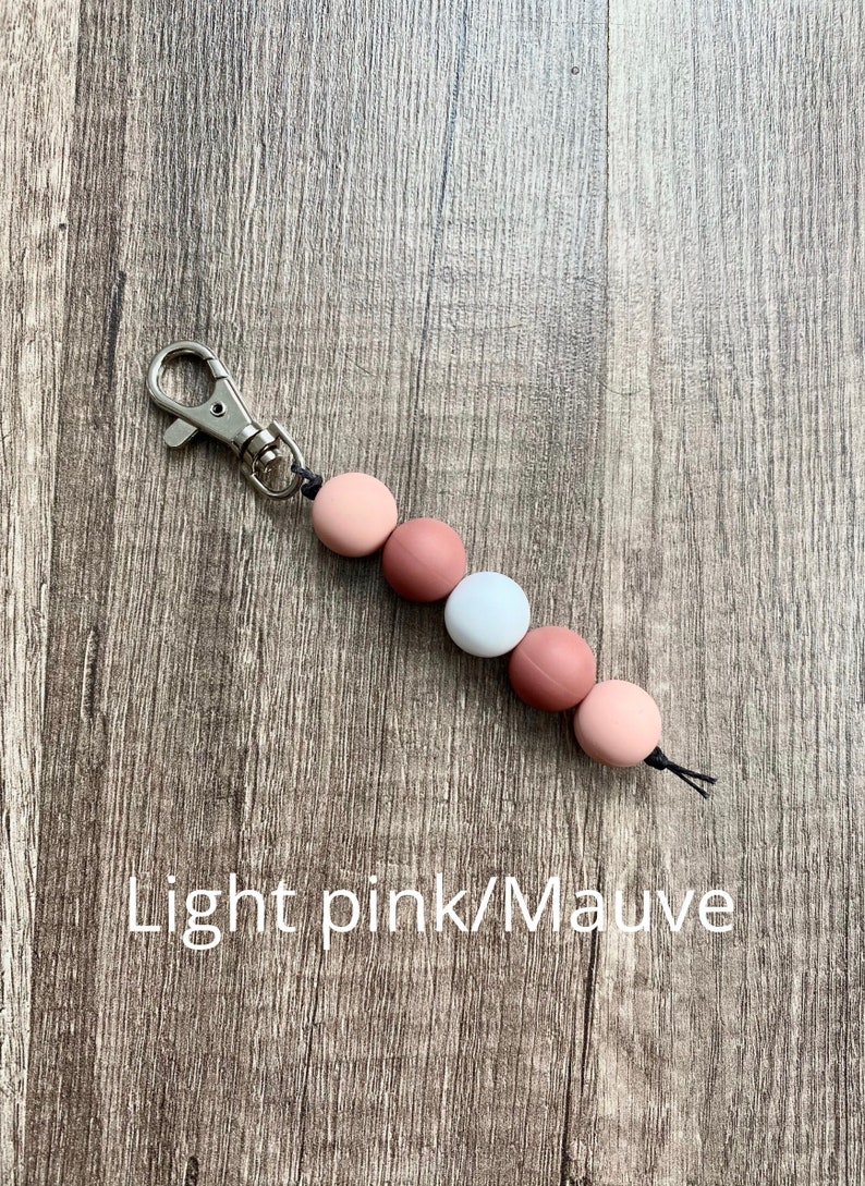 Silicone Bead Keychain, Beaded Keychain, Keychain - Etsy