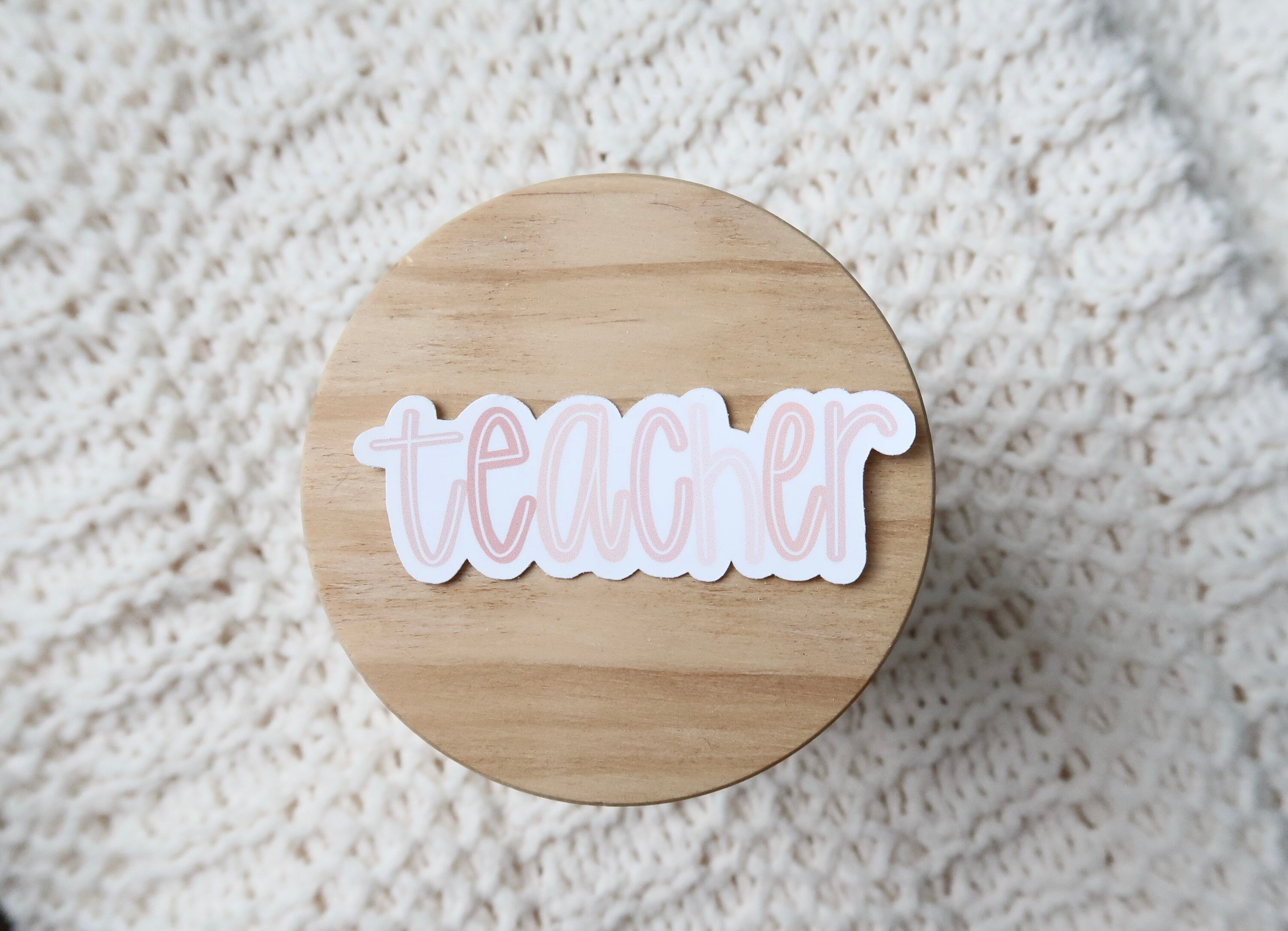 Teacher Sticker Pink Teacher Sticker laptop sticker water | Etsy