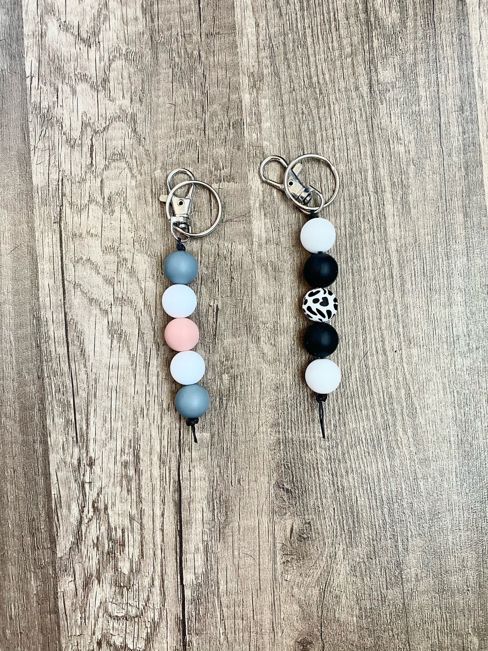 Silicone Bead Keychain, Beaded Keychain, Keychain - Etsy