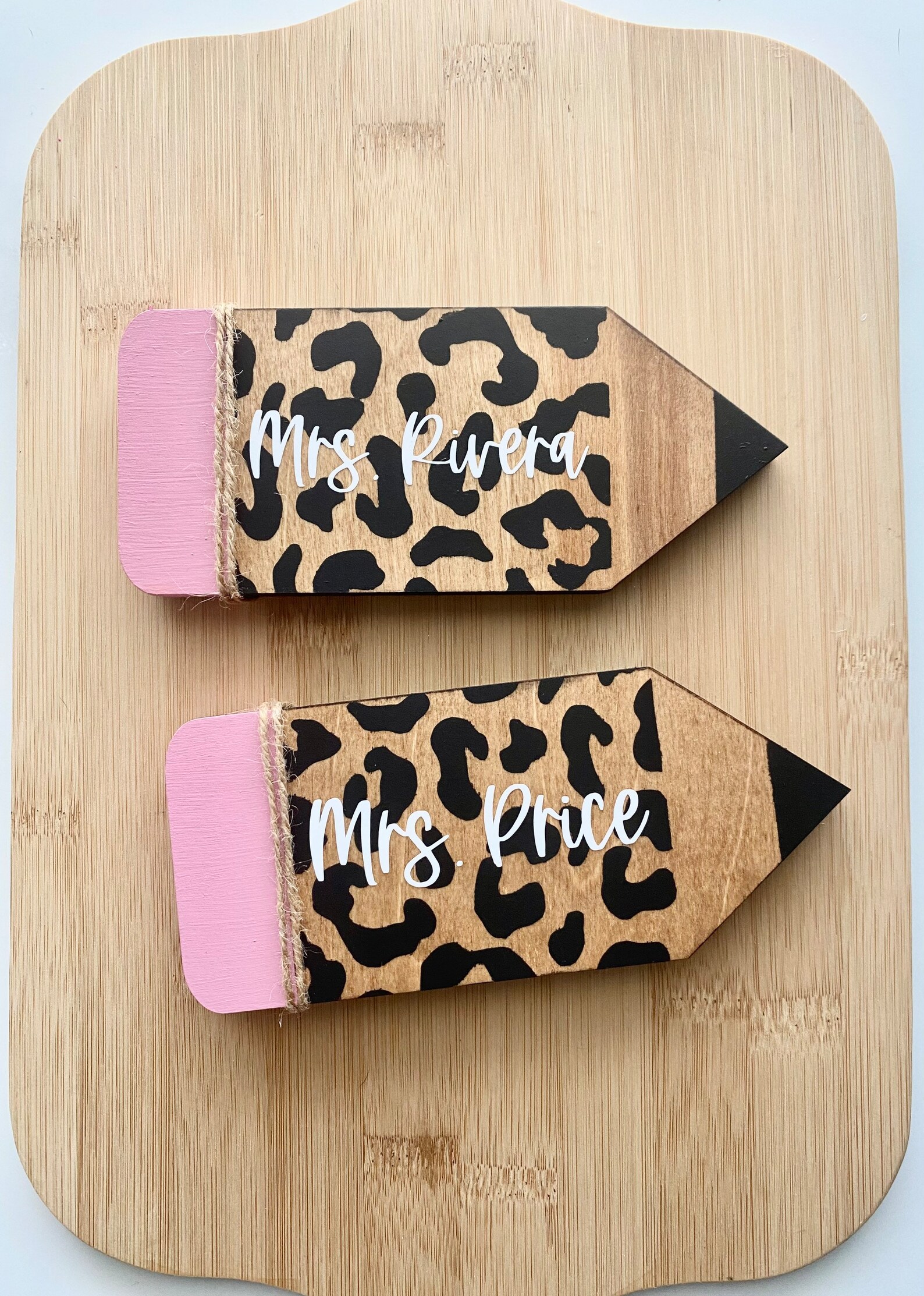 Teacher Name Wood Pencil Sign Classroom Decor Teacher Desk - Etsy