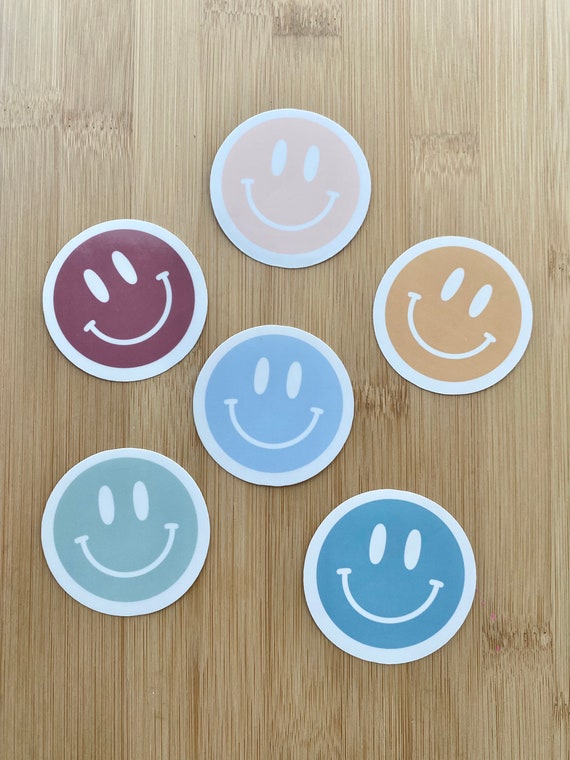 Smiley Face Sticker Color Smiley Face Sticker Smiley Face - Etsy