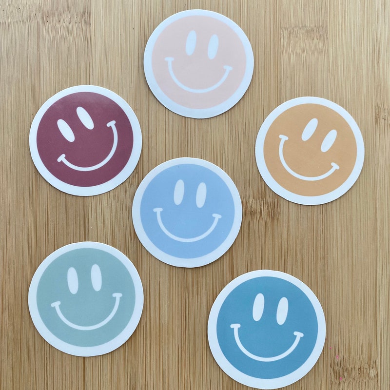 Smiley Face Stickers - Etsy