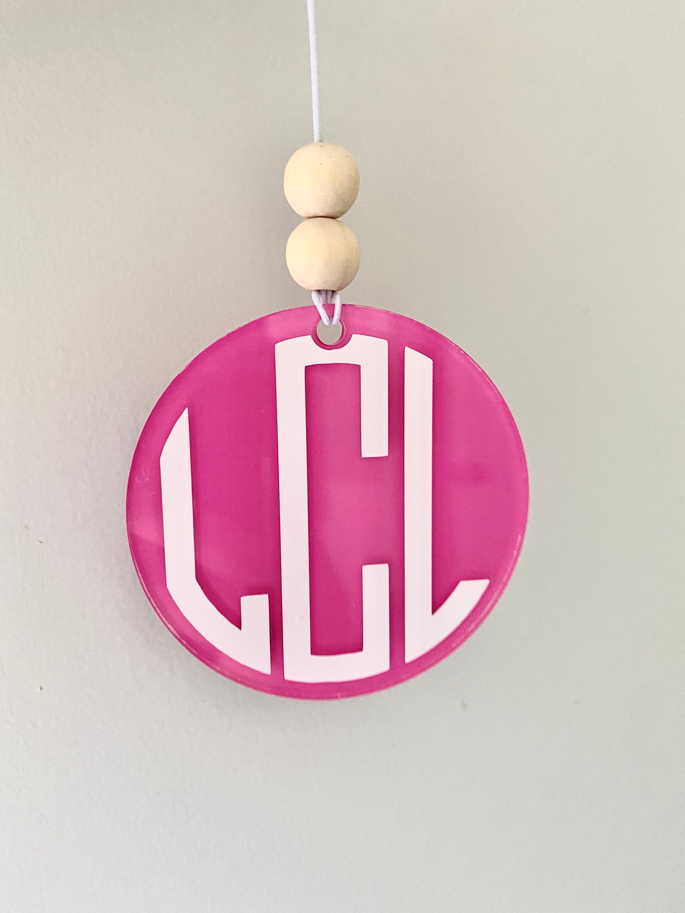 Monogramed Car Charm Car Tassel Car Hanger Acrylic Car - Etsy