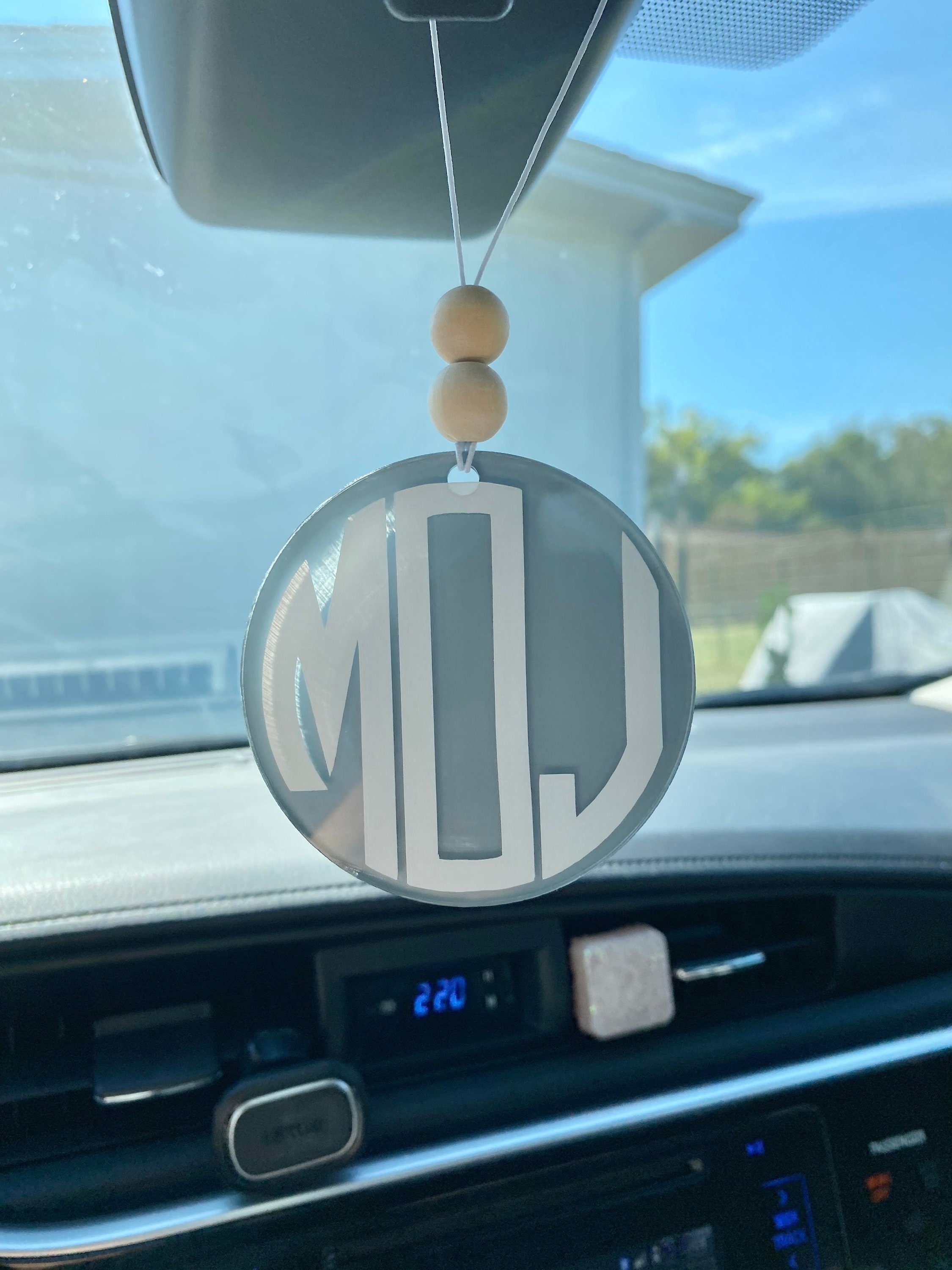 Monogramed Car Charm, Car Tassel, Car Hanger, Acrylic Car Charm, Car ...