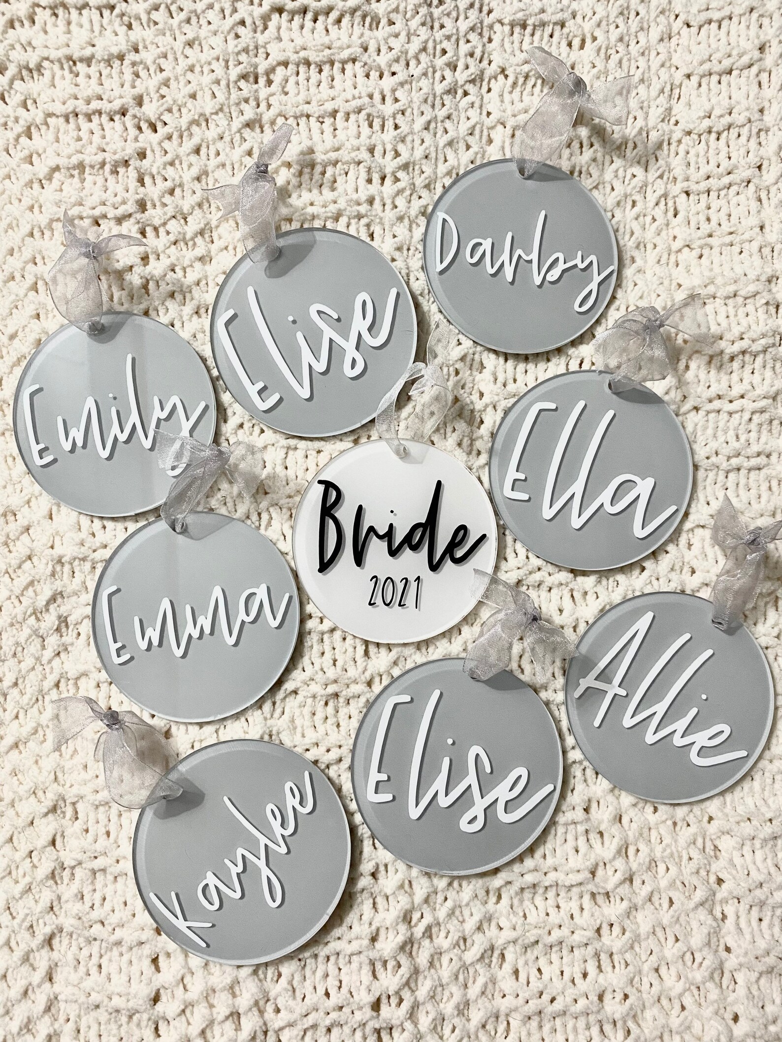 Painted Clear Acrylic Tags Gift Tags Place Settings - Etsy