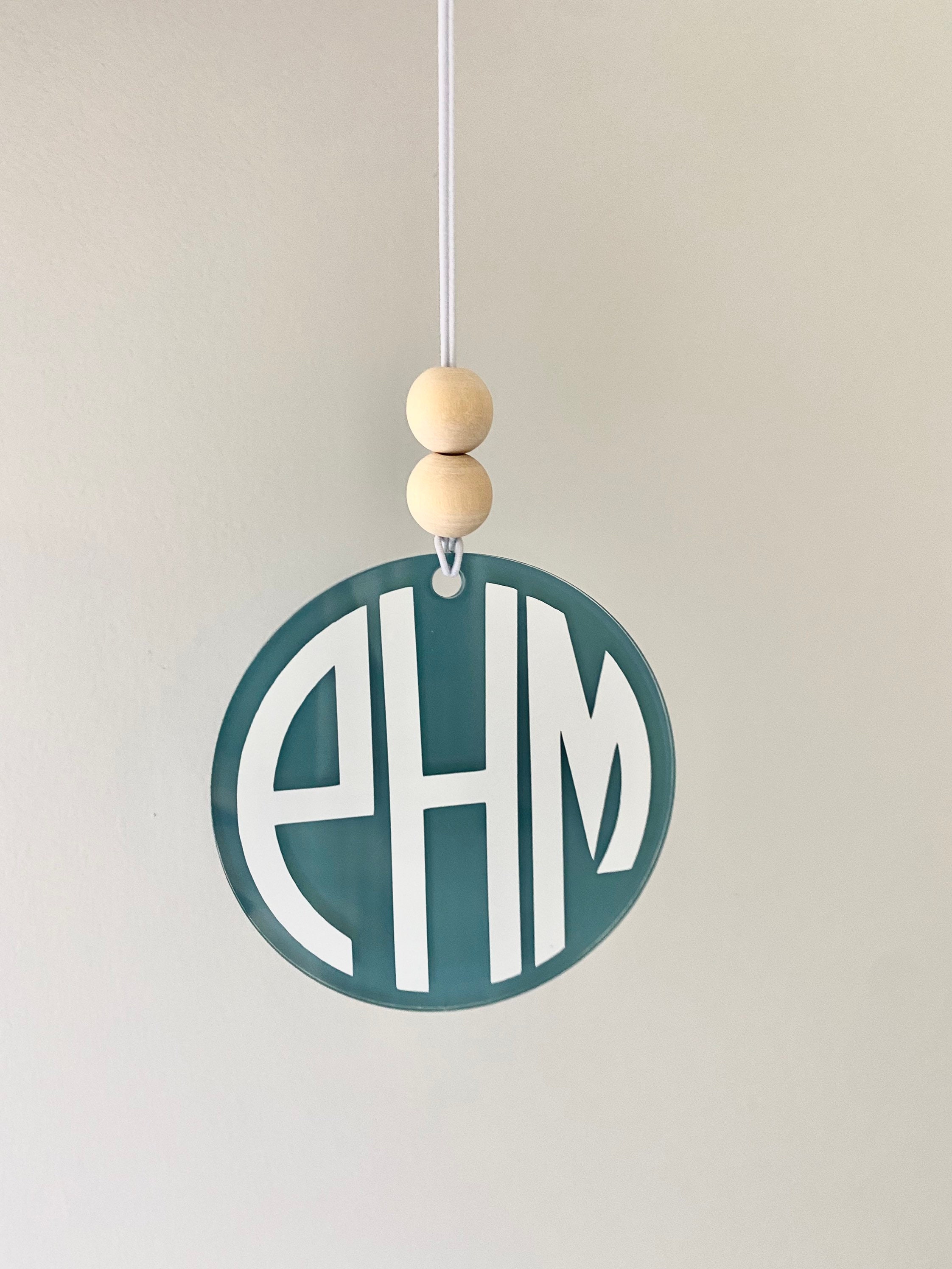 Monogramed Car Charm Car Tassel Car Hanger Acrylic Car - Etsy