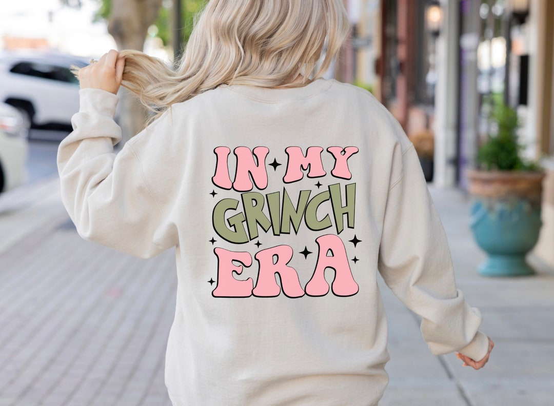 Grinch Crewneck Sweatshirt, in My Grinch Era Crewneck, Grinch Era ...