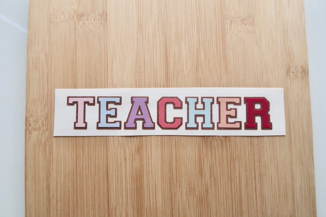 Varsity Letter Teacher Decal, Teacher Decal, Vinyl Decal, Chenille ...