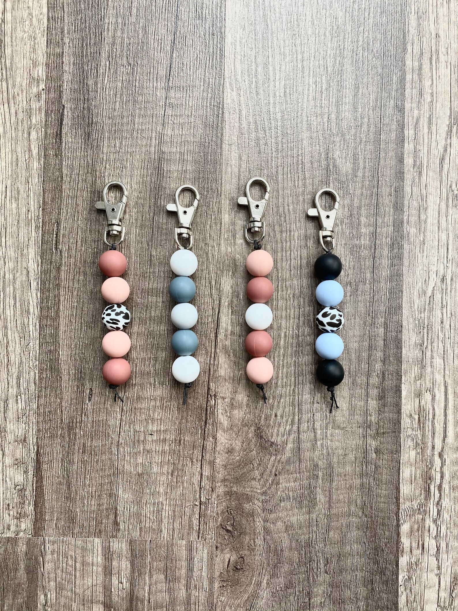 Silicone Bead Keychain, Beaded Keychain, Keychain - Etsy