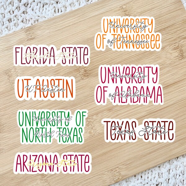 College Stickers - Etsy