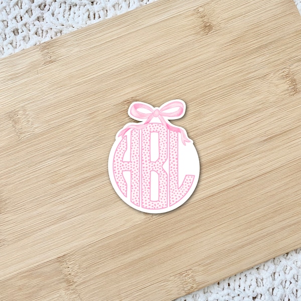 Monogram Sticker - Etsy