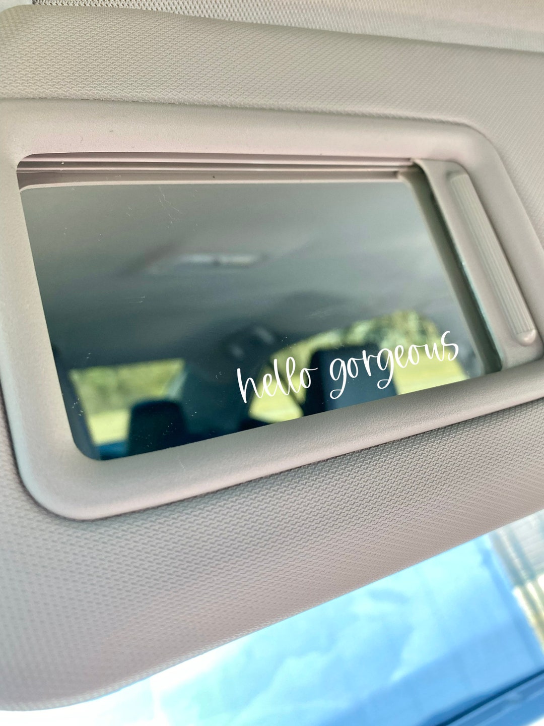 Hello Gorgeous Vinyl Decal, Mirror Vinyl Decal, Rearview Mirror Decal ...
