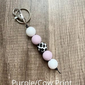 Silicone Bead Keychain, Beaded Keychain, Keychain - Etsy