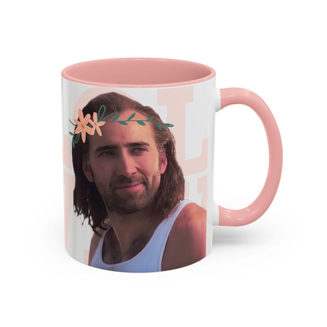 Flowery Pink Nicolas Cage Ceramic Mug (11 Oz) - Etsy