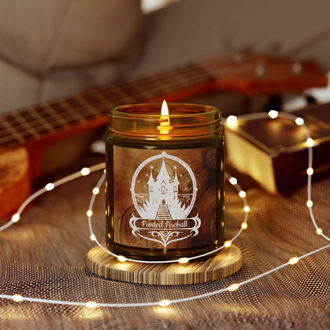 Frosted Fireball Christmas DND Themed Candle, Cinnamon Chai Scented ...