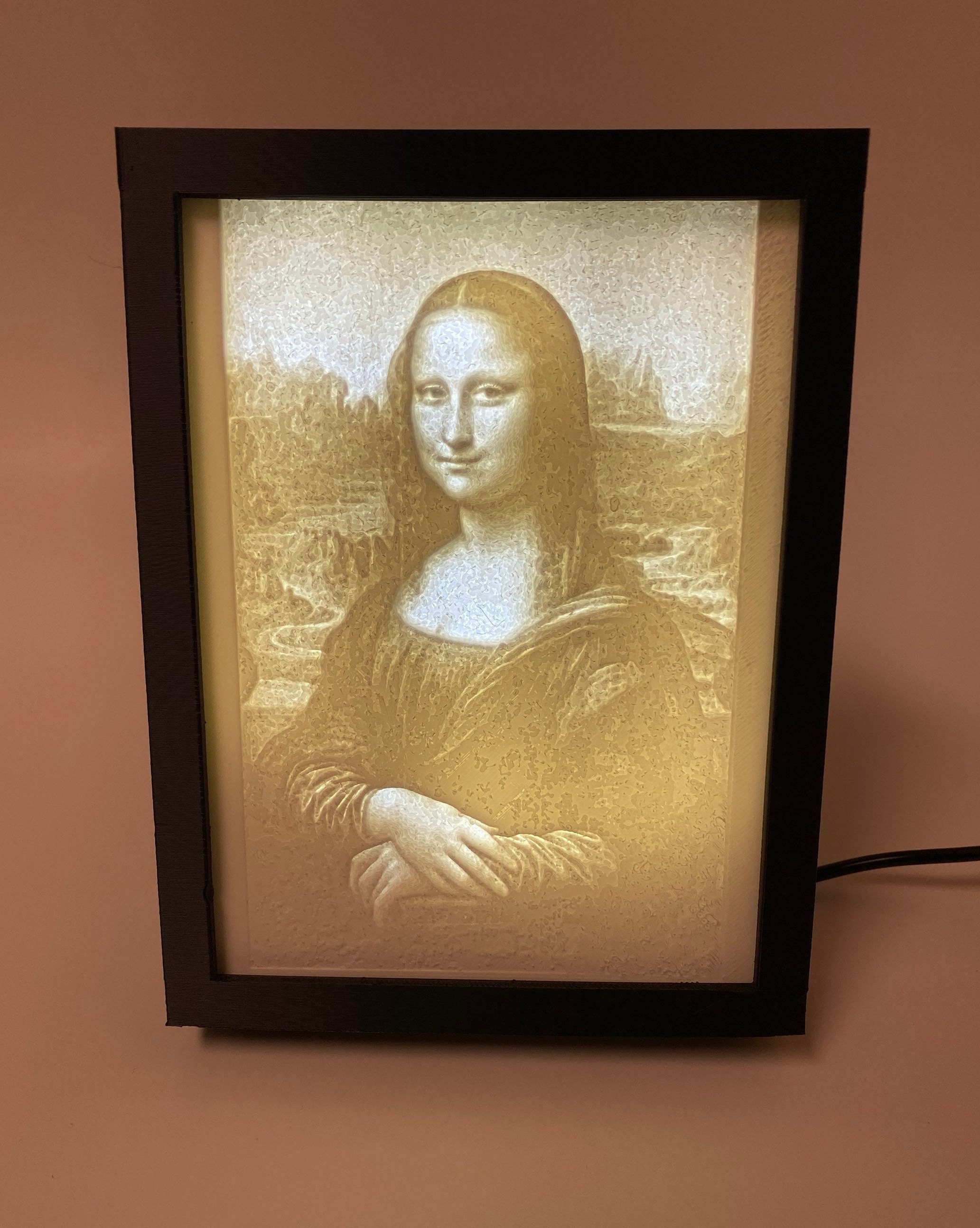 Personalized Lithophanes With Lighting Frame 3D Printed | Etsy