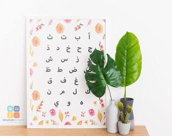 The Arabic Alphabet Homeschool Wall Art Education Classroom | Etsy Canada