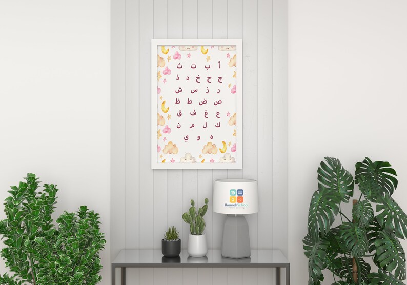 The Arabic Alphabet Homeschool Wall Art, Education, Classroom, Child ...