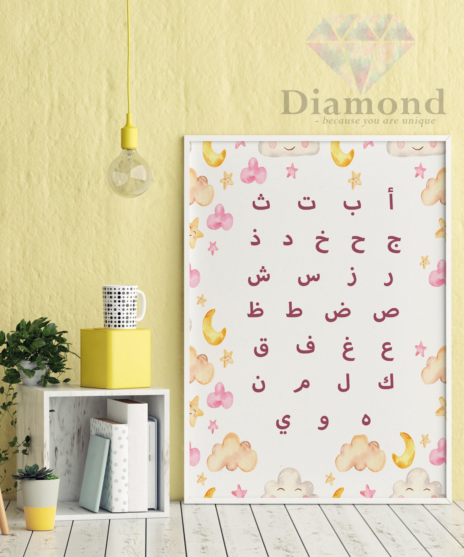 The Arabic Alphabet Homeschool Wall Art, Education, Classroom, Child ...