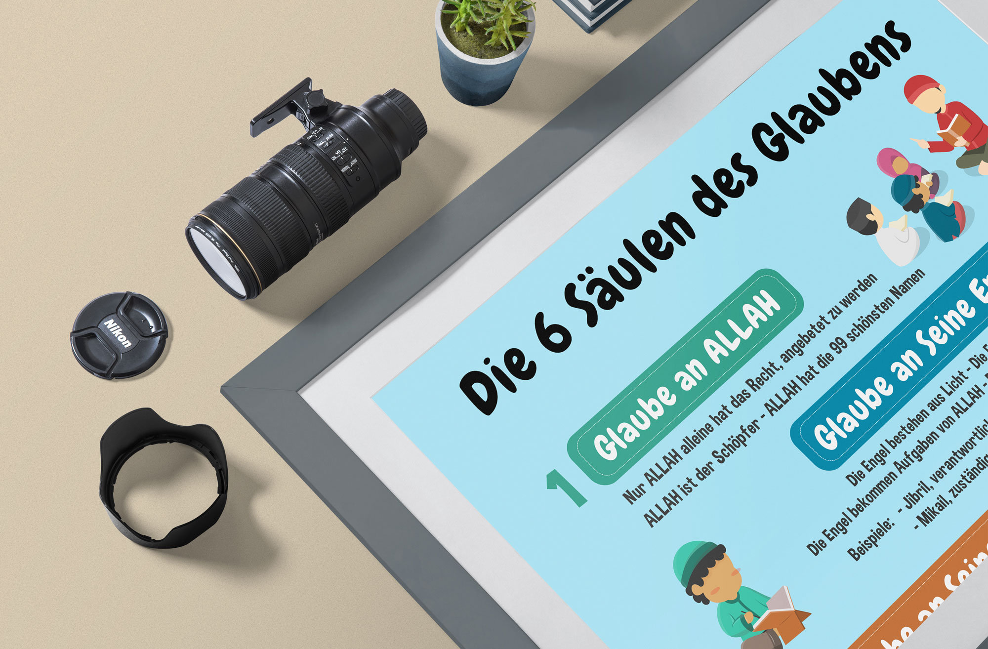 6 Pillar of Faith Iman Poster for Kids Learning Homeschool Wall Art ...