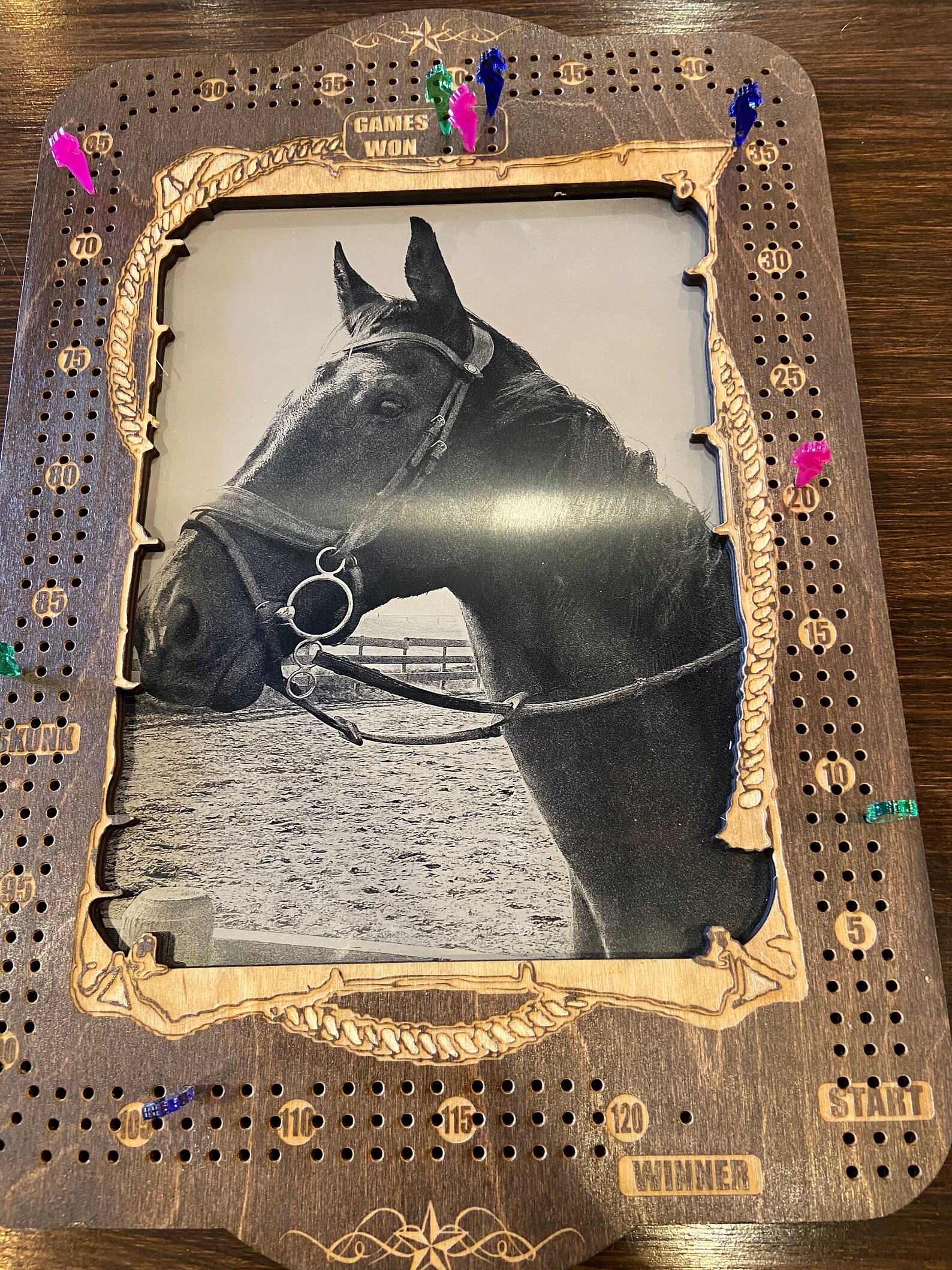 CUSTOM Animal Cribboard Cribbage Board Board Game Horse - Etsy