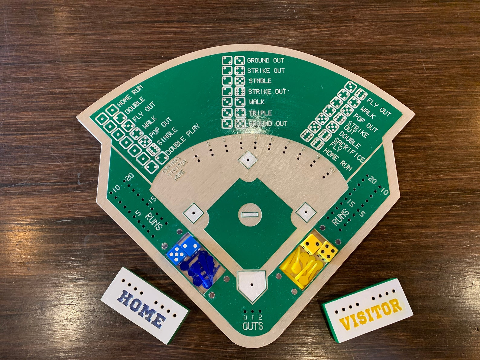 Baseball Dice Game. Customizable Custom Game Night Fathers | Etsy Canada