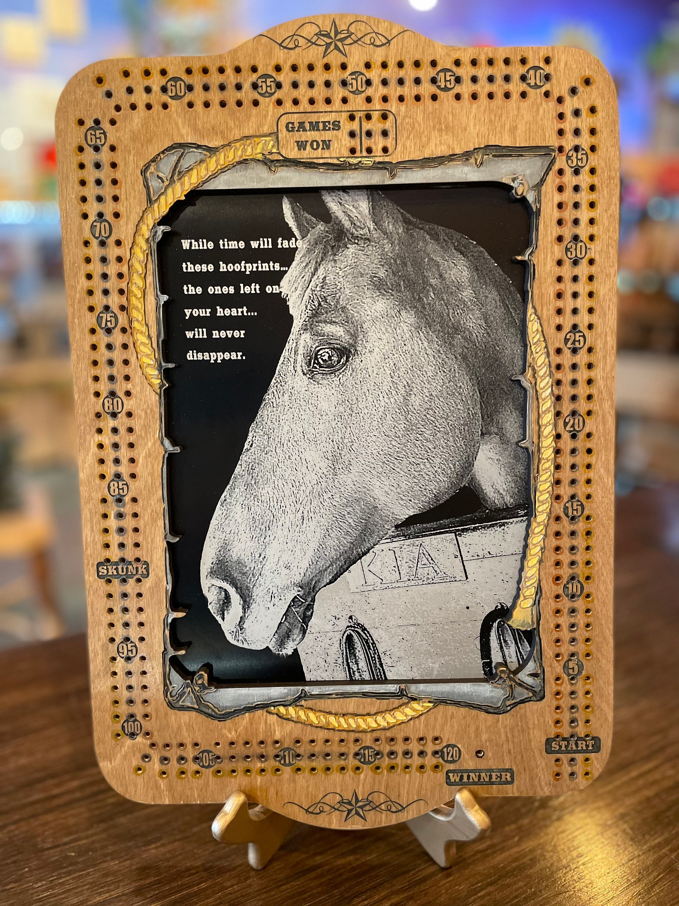 CUSTOM Animal Cribboard Cribbage Board Board Game Horse - Etsy