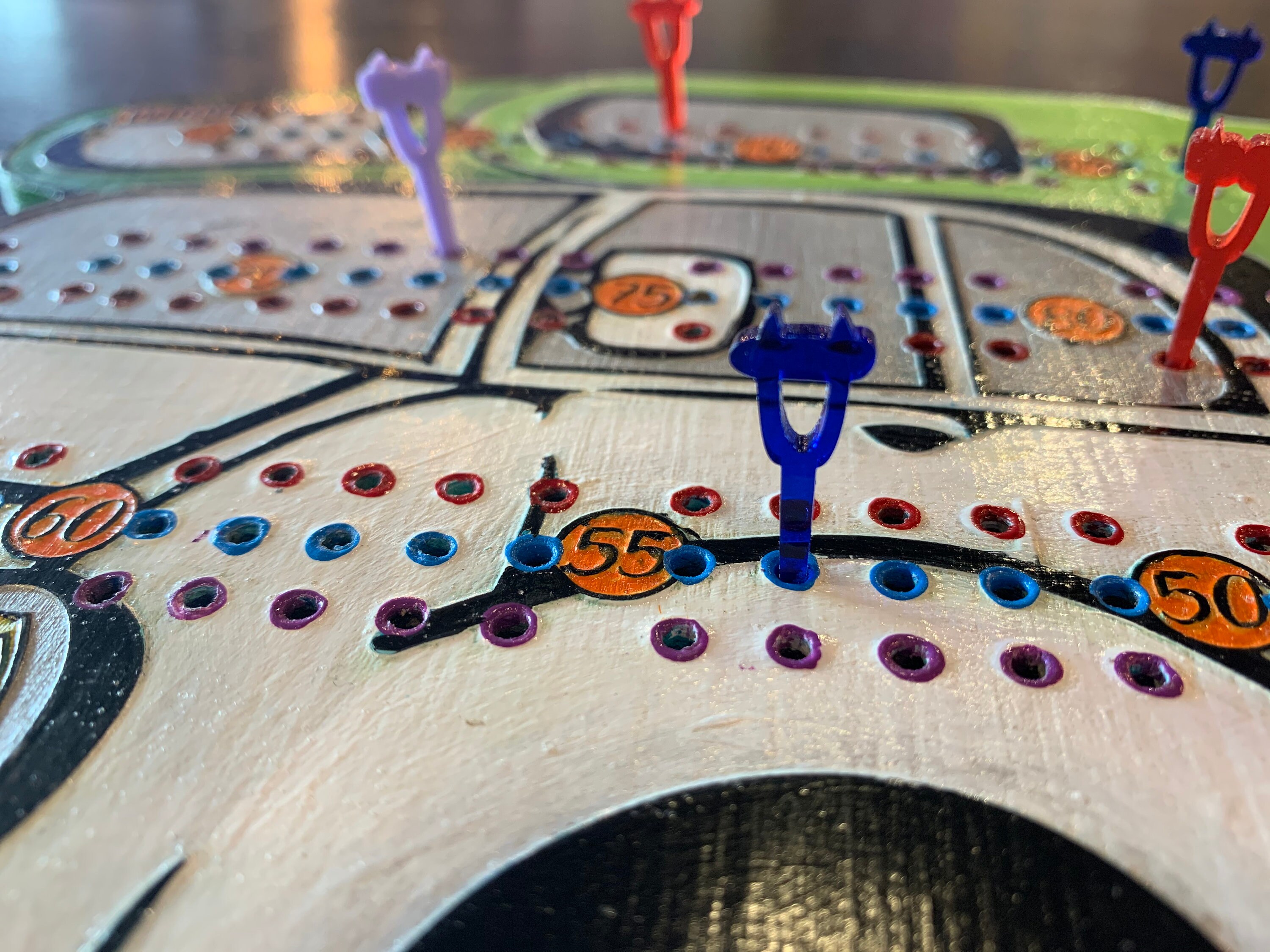 Cartoon Retro RV Camper Crib Board / Cribbage Board | Etsy