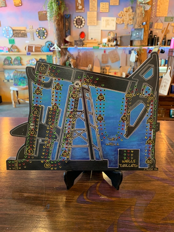 Oilfield Crib Board/cribbage Board You Choose 23 or 4 Player | Etsy