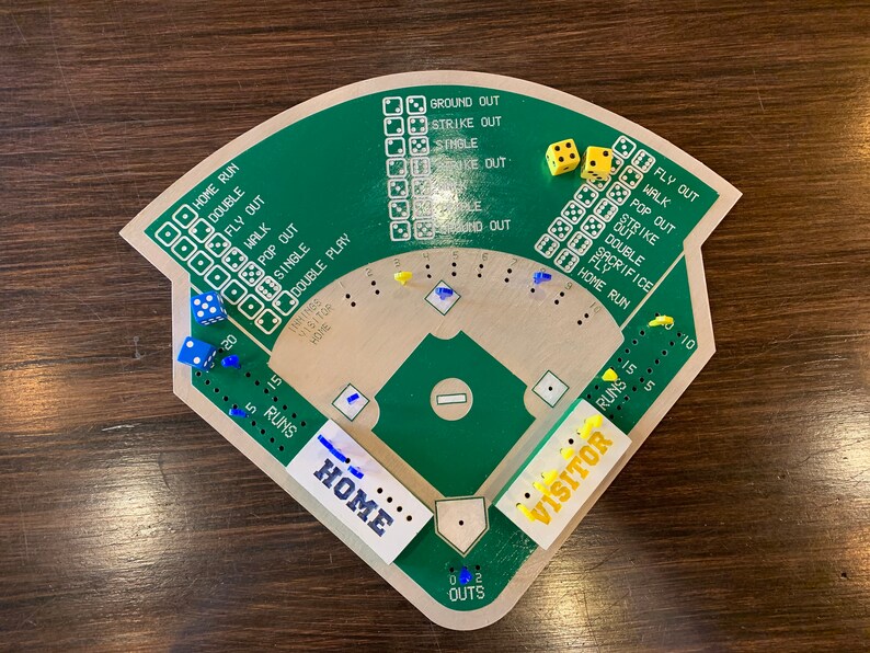 Baseball Dice Game. Customizable Custom Game Night Fathers - Etsy
