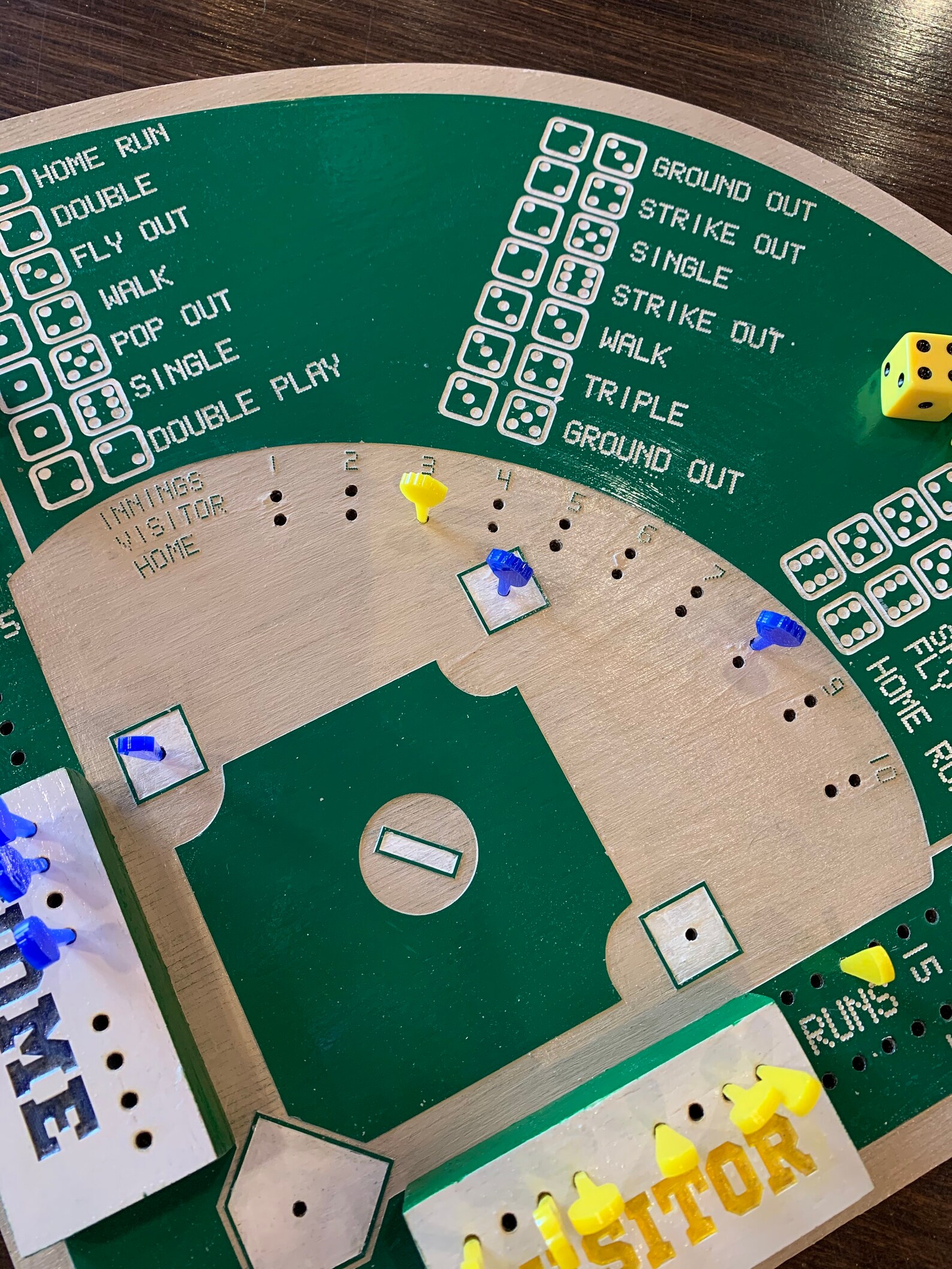 Baseball Dice Game. Customizable Custom Game Night Fathers | Etsy Canada