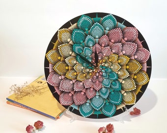 Mandala Dot Wall Clock - Etsy