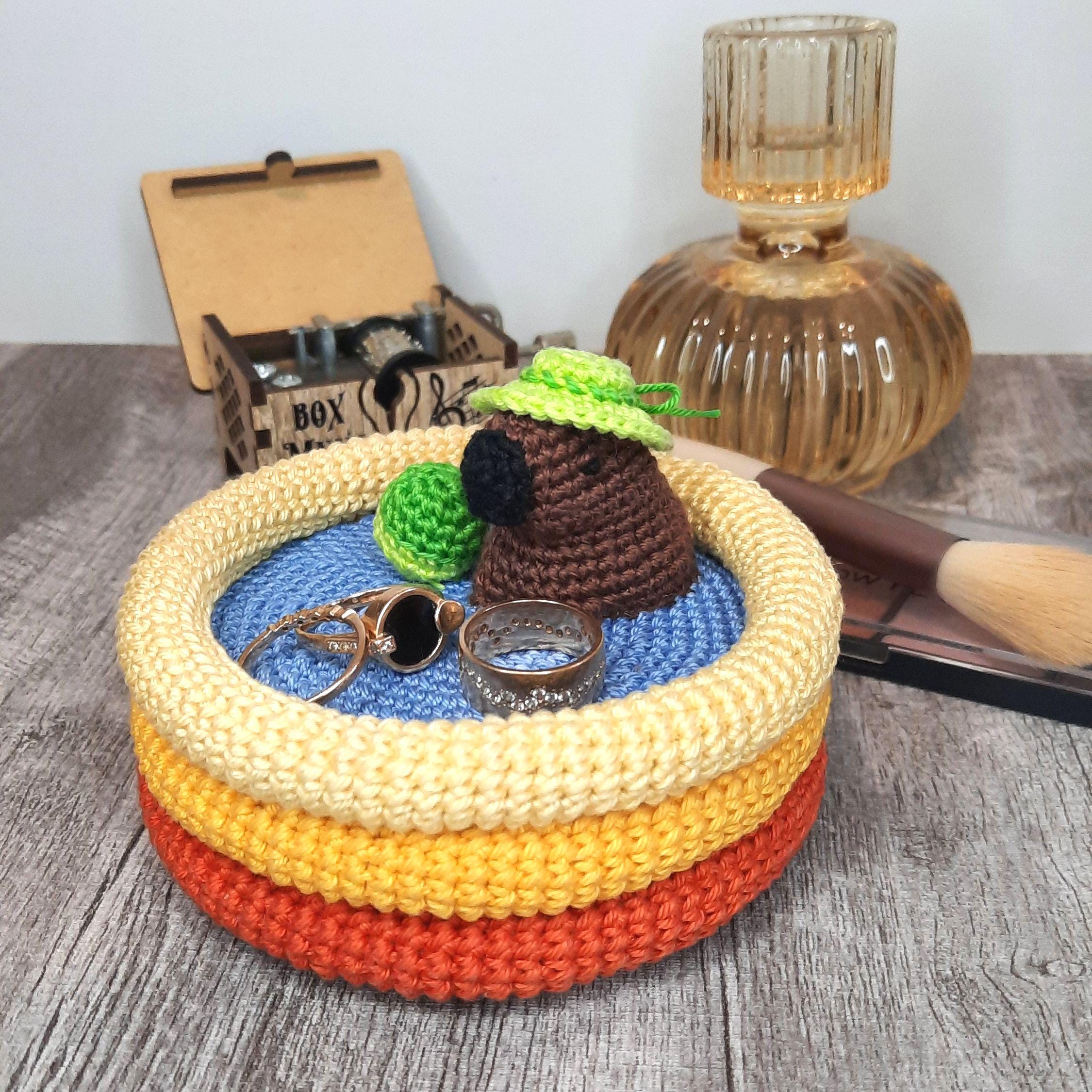 Capybara Trinket Dish Crochet Pattern: Jewelry Holder (PDF Pattern) - Etsy