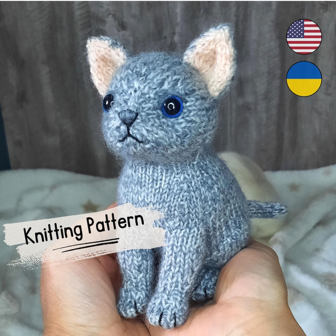 Realistic Knitted Cat Pattern: Kitten Toy (digital Download) - Etsy