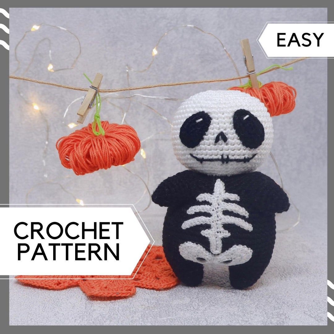 Skeleton Crochet Pattern: Halloween Amigurumi Toy (PDF Tutorial) - Etsy